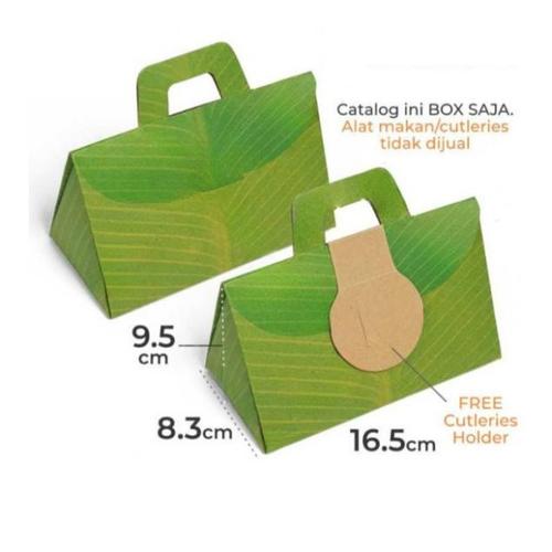 Jual paper lunch box daun pisang kertas kemasan makanan nasi bungkus ...