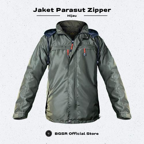 Promo Jaket Parasut Bomber Pria Zipper Sleting Kantong Dalam Premium ...