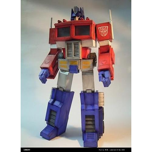 Jual DIY Papercraft Lembar Pola Optimus Prime Transformable 20cm - Kota ...