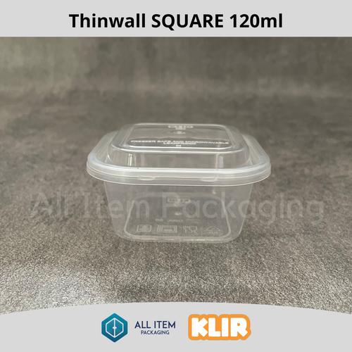 Jual Thinwall KLIR SQUARE 120ml / Kotak Plastik / Kotak Puding Mini @25 ...