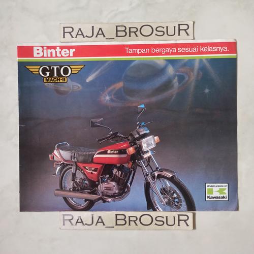 Jual Poster brosur katalog leaflet Kawasaki Binter GTO Mach II Mach 2 ...