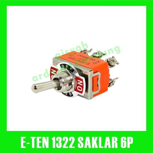 Promo Saklar Toggle Switch DPDT E-TEN 6 Kaki 1322 15A 250V (On-Off-On ...