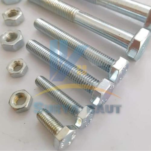 Jual Baut mur putih, Bmp hexagon galvanis 20×60 kunci 30 - Jakarta Utara - SURYA BAUT | Tokopedia