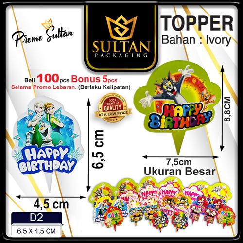 Jual Cake Topper Kertas|Topper Kue Motif|Topper Cupcake|Topper Karakter ...