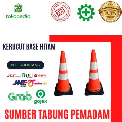 Jual Traffic Cone /Kerucut Base Hitam 75cm - Jakarta Utara - Sumber ...