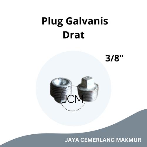 Jual Plug Galvanis Besi 3/8" Inch Drat / Pluk Drat Luar Gip Galvanis 3/ ...