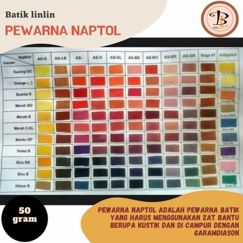 Jual JUAL PEWARNA NAPTHOL 50gr UNTUK MEWARNA BATIK/JUMPUTAN/Shibori ...