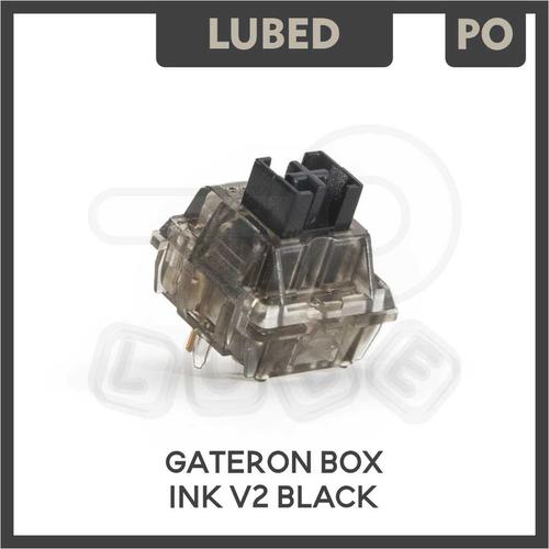 Jual LUBED Gateron Box INK v2 Black Switch Linear with Krytox 205g0 ...