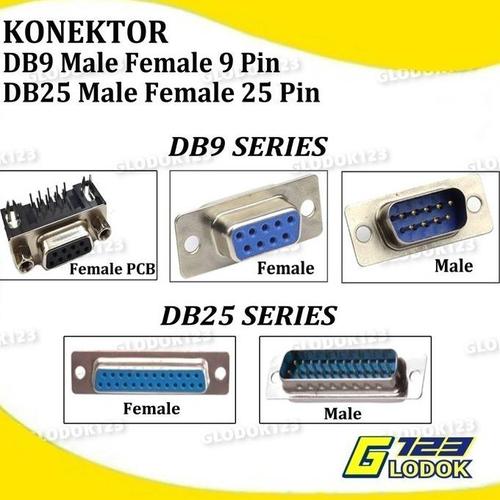 Jual Konektor DB9 DB25 DB 9 25 Pin Male Female PCB Socket RS232 Serial ...