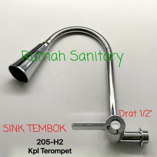 Jual Kran angsa flexible tanam meja sink kepala terompet - Kran cuci ...