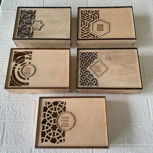 Jual Wooden Box Packaging Plywood Laser Cut Custom Grafir Logo - PATTERN 3 - Jakarta Selatan ...