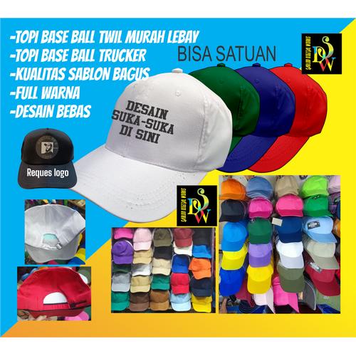 Jual sablon topi satuan | SABLON TOPI TRUCKER RELL | TOPI BASEBALL ...