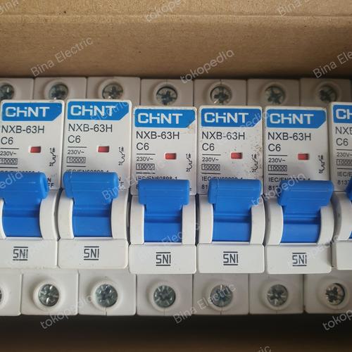 Jual MCB Chint NXB-63H 1P 6A 10kA / MCB Chint NXB63H 1 Pole 6 Ampere 10 ...