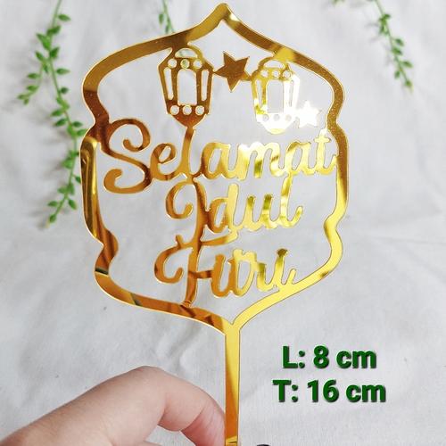 Jual 10pcs Cake Topper Idul Fitri Lebaran Ramadan Eid Mubarak Akrilik ...