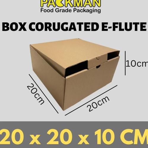 Jual kardus 20x20x10 cm / box karton corugated diecut e-flute / hampers ...