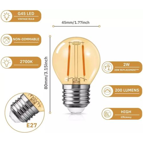 Promo LAMPU LED FILAMEN EDISON G45 bohlam filamen lampu cafe lampu ...