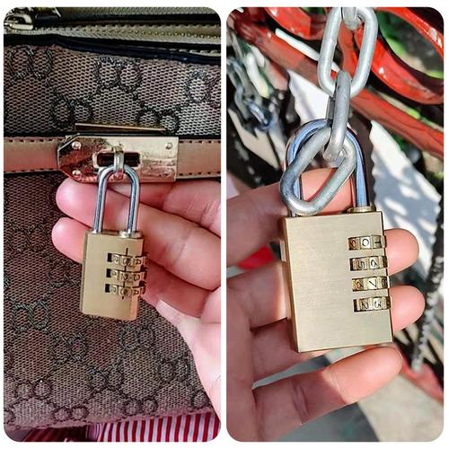 Jual Gembok Tas Koper Stainless Nomor kode Angka 3 Digit PIN Warna Gold ...
