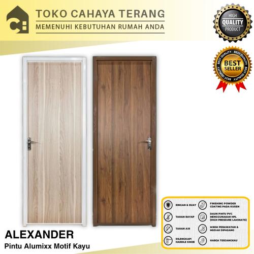 Jual Pintu Alumixx Motif Kayu 195x67 / Pintu Kamar Mandi / Pintu ...