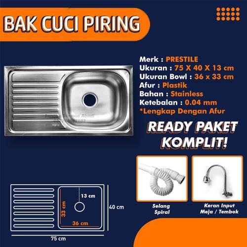 Jual Bak Cuci Piring Stainless 75x40 + Afur / Kitchen Sink - BRONZE ...