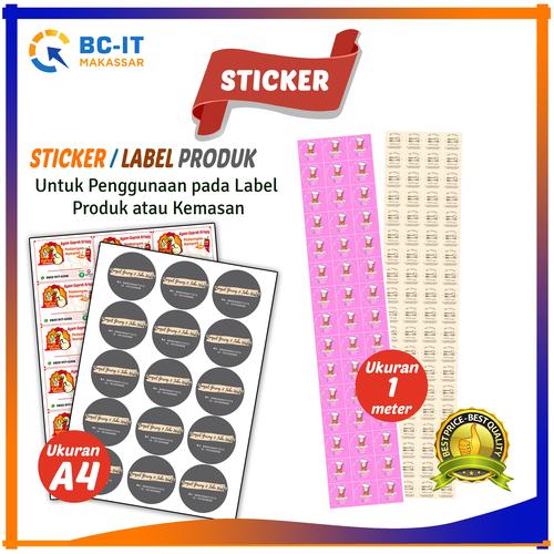 Jual Sticker Label Produk Kemasan - A4-Bening - Kota Makassar ...