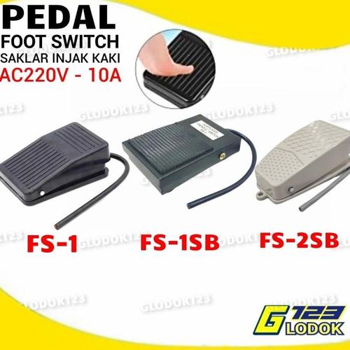Jual Foot Switch Saklar Injak Kaki Kaki AC 220V 10A 1No 1Nc Push On Off ...