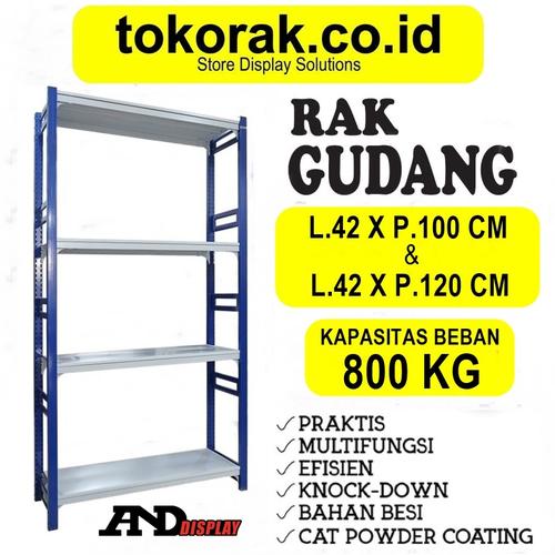 Jual RAK GUDANG BESI BOLTLESS TINGGI 200 CM TOKO MINIMARKET ANDDISPLAY ...