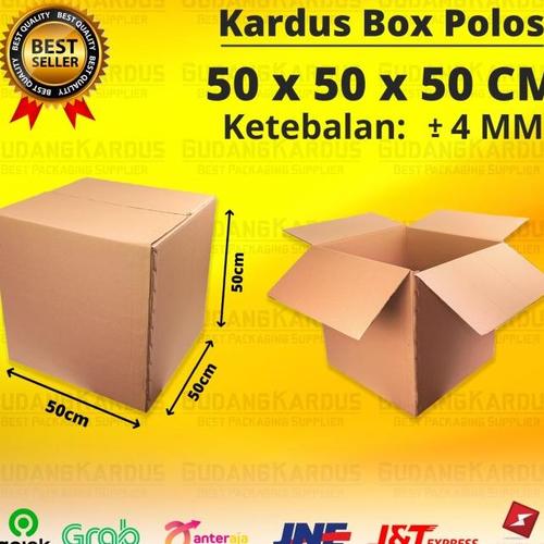 Jual kardus jumbo - karton - box polos - ukuran 50 x 50 x 50 cm ...