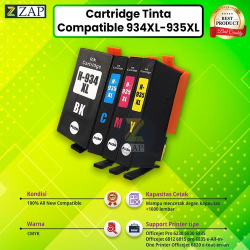 Jual Tinta Refil ink 934XL 935XL Office Jet Pro 6230 6830 6835 With ...