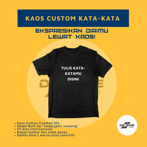 Jual SABLON KAOS KATA-KATA TULISAN CUSTOM FREE DESIGN - XXL, 4-5 baris ...