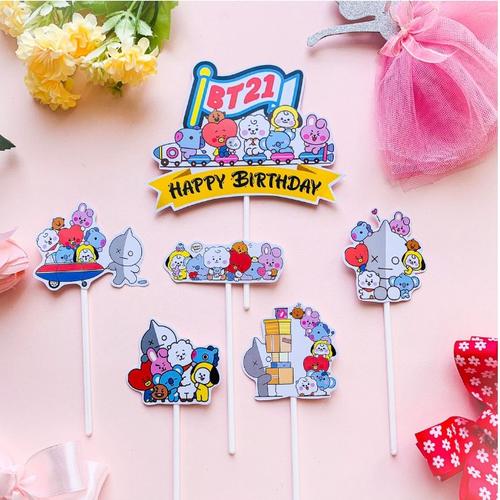 Jual BT21 MiniTop Topper Cake Birthday / Hiasan Kue Ulang Tahun - BT21 ...