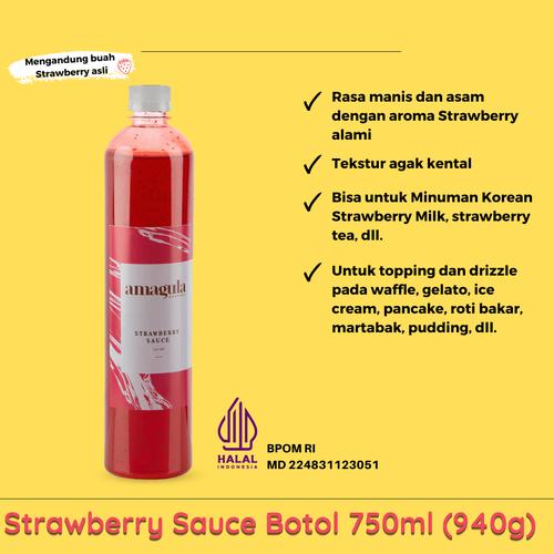 Promo 750ML Amagula Strawberry Sauce / 100% Halal / Syrup & Sauce ...
