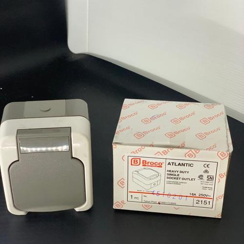 Jual Broco Atlantic Stop Kontak 2151 Waterproof Single Socket - Kota ...