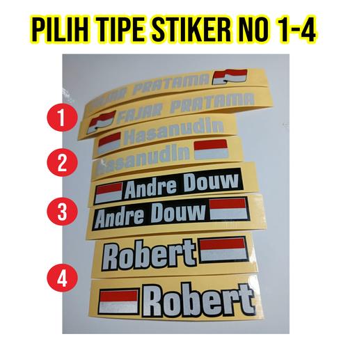 Jual Custom stiker nama bikin cutting stiker sepeda motor mobil laptop ...