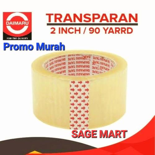 Jual lakban Daimaru 2 inch - Bening / Transparan 90Y 90 Yard Original - Bening - Kota Bandung ...