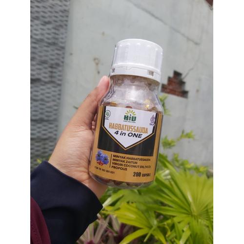 Jual Habbatussauda 4 in 1 HIU (Habbat, zaitun , propolis ,VCO) 200 ...