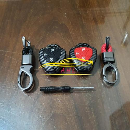 Jual Cover Casing Kunci Carbon Toyota Innova 3 Tombol / Case Remot ...