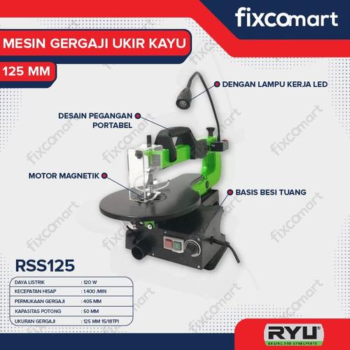 Promo MESIN SCROLL SAW RYU RSS 125 MESIN GERGAJI UKIR KAYU RSS 125 ...