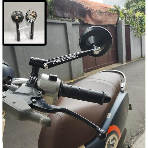 Jual Spion Bulat Clasic Model Black Diamond Ori MHR Racing Kaca Cembung ...