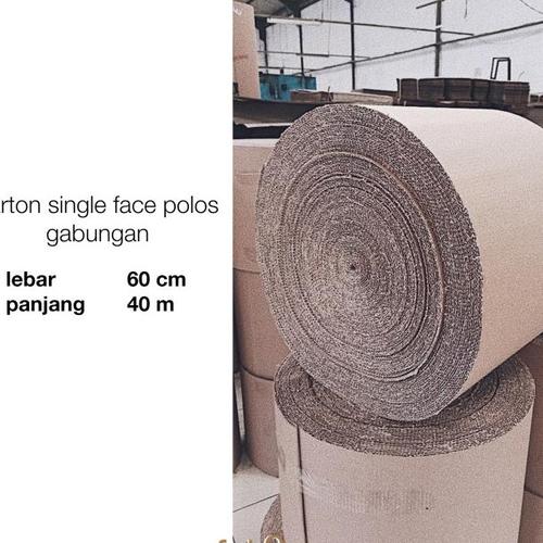 Jual karton lembaran single face 1 roll gabungan uk. lebar 60 cm x 40 ...