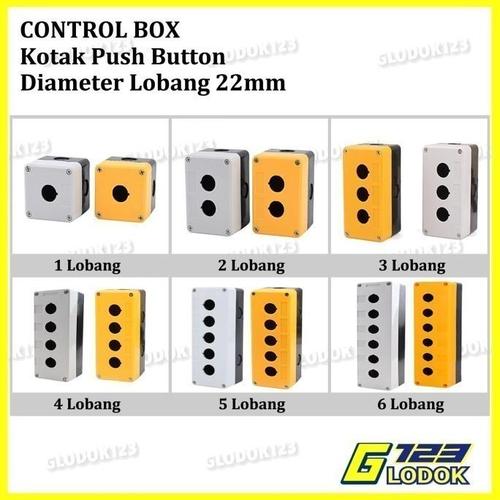 Jual Box Push Button Station Control Kotak Switch BX1 22mm 1 2 3 4 5 Lubang - 1 Lobang Kuning ...