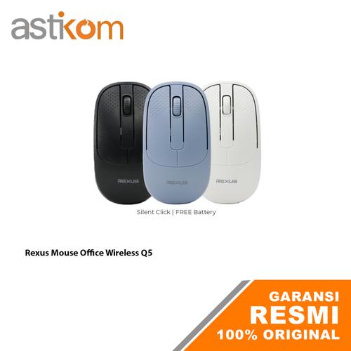 Jual Mouse Office Wireless Rexus Q5 Silent Click 2.4Ghz - Blue - Kota ...