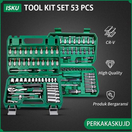 Promo ISKU Kunci Sok Set 53 Pcs Tool Kit Set Motor Lengkap Kunci Shock ...