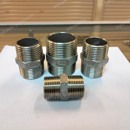 Jual DOUBLE NEPEL SS304 1/2" INCH / DOUBLE NIPPLE STAINLESS STEEL ...