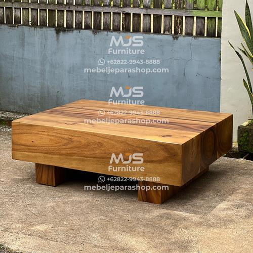 Jual Meja Tamu Balok - Living Coffee Table Kayu Balok Log Tebal - Kab ...
