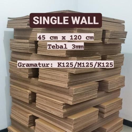 Jual karton sheet kardus lembaran single wall 45 x 120 cm, tebal 3 mm ...