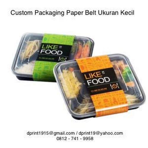 Jual Packaging Sleeve Makanan Label Segel Box Kemasan - Paper Belt Kecil - Art Paper, 4 x 31 cm ...