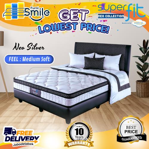 Promo Full Set COMFORTA SUPERFIT Kasur NEO SILVER - 90 100 120 160 180 ...