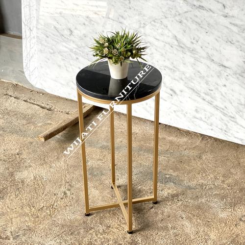 Jual Side Table Marmer - Meja Sudut Kaki Besi Gold - Meja Pojok Vas ...