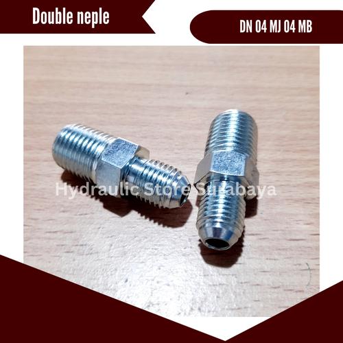 Jual Hydraulic Double Neple / nepel DN 04 MJ - 04 MB (1/4 JIC - 1/4 NPT ...