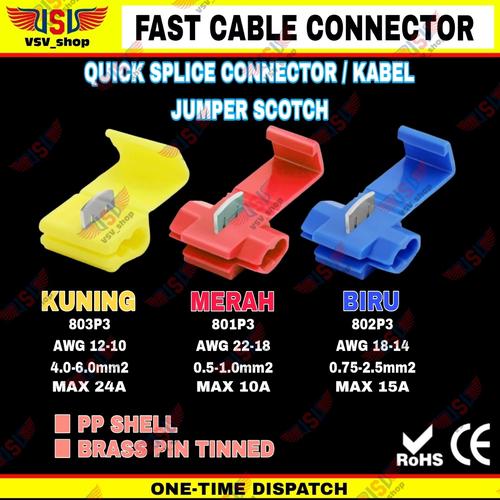 Jual Konektor kabel listrik Jumper Scotch Lock Quick Cable Connector ...